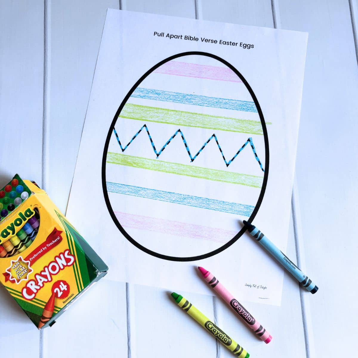 Bible Verse Easter Egg Craft for Kids - Free Printable - Simply Full of ...