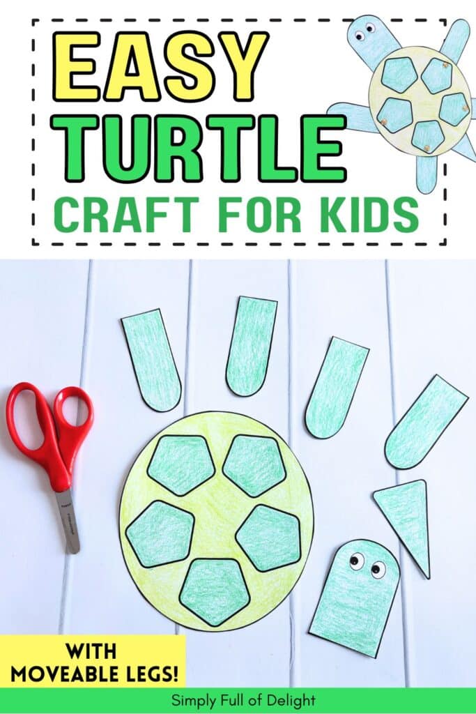 Easy Paper Turtle Craft for Kids (Free Printable!) - Simply Full of Delight