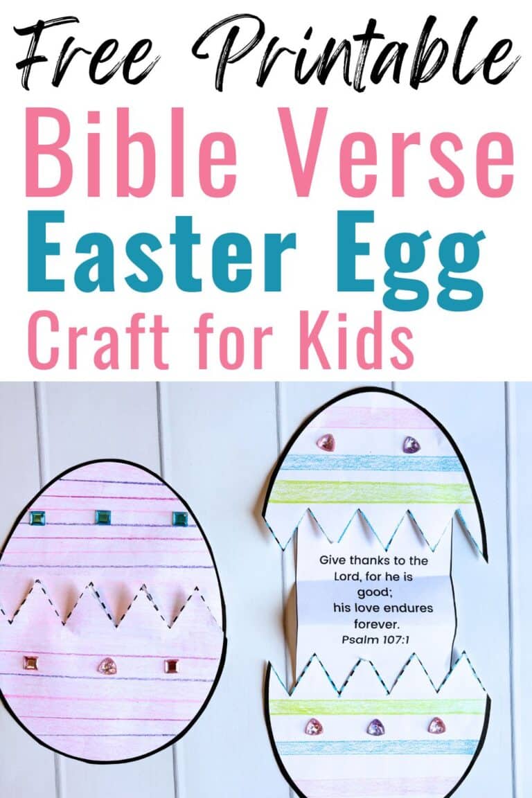 Bible Verse Easter Egg Craft for Kids - Free Printable - Simply Full of ...