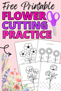 Free Flower Cutting Skills Worksheets for Spring - Simply Full of Delight
