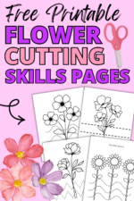Free Flower Cutting Skills Worksheets for Spring - Simply Full of Delight