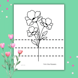 Free Flower Cutting Skills Worksheets for Spring - Simply Full of Delight